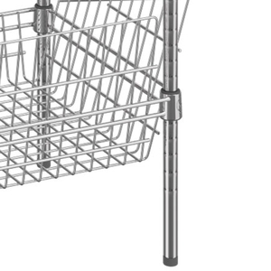 Regency 18" x 36" x 64" NSF Chrome Stationary 4 Basket Retail Storage ...