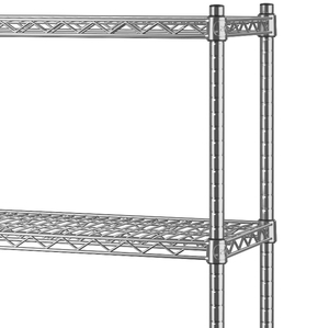 Regency 14" x 42" x 60" NSF Chrome Mobile Wire Shelving Starter Kit ...