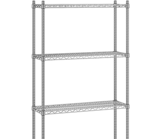 Regency 12" x 36" x 92" NSF Chrome Mobile Wire Shelving Starter Kit ...