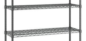 Regency 14" x 42" x 70" NSF Black Epoxy Mobile Wire Shelving Starter ...