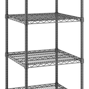 Regency 24" x 24" x 60" NSF Black Epoxy Mobile Wire Shelving Starter ...