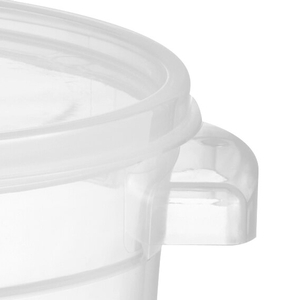 Vigor 6 Qt. Translucent Round Polypropylene Food Storage Container and ...