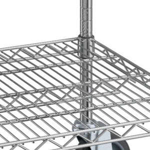 Regency 18" x 36" Two Shelf Chrome Utility Cart with U-Shaped Handle