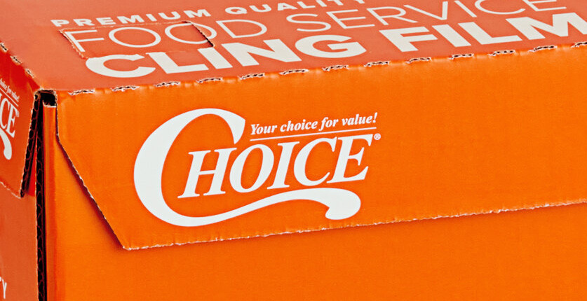 Choice 12" x 3000' Heavy-Duty Foodservice Film with Serrated Cutter