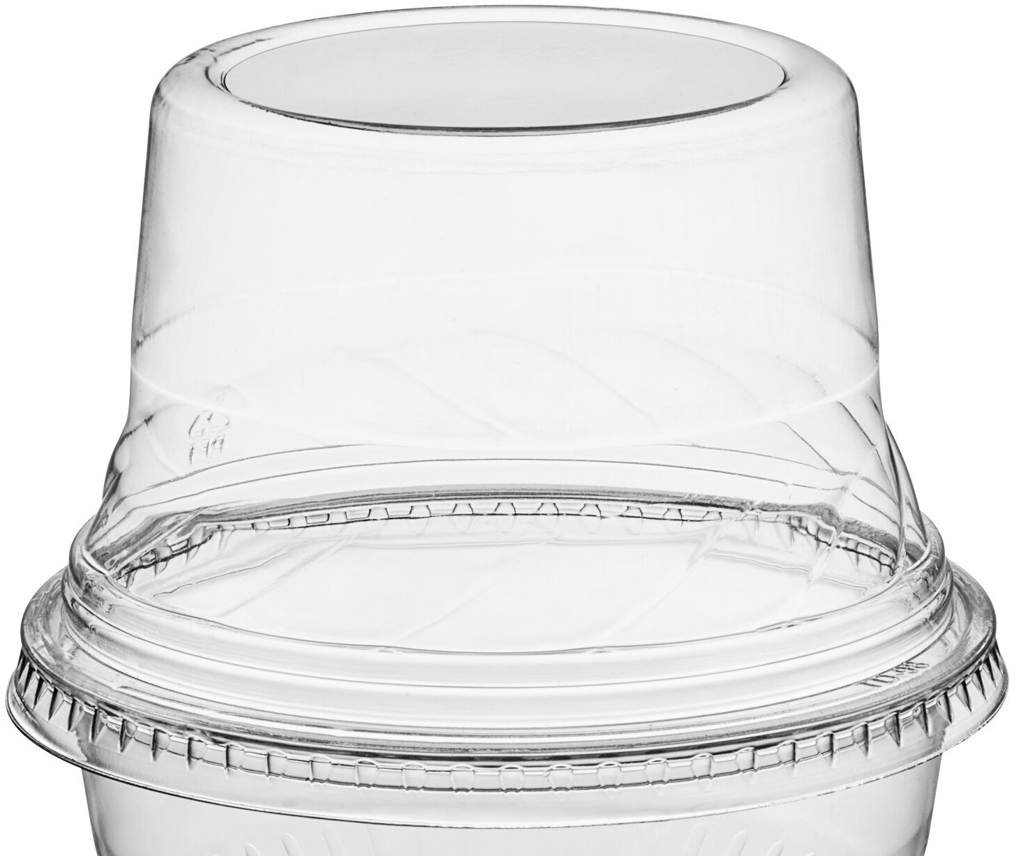 Choice 8 oz. Clear Plastic Dessert Cup with Tall Dome Lid - 50/Pack