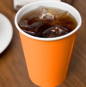 Creative Converting 56191B 9 oz. Sunkissed Orange Poly Paper Hot / Cold ...