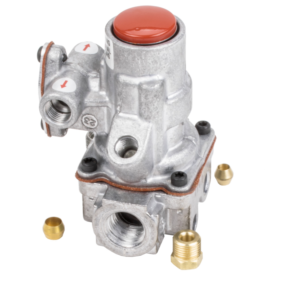Natural Gas / Liquid Propane Gas Safety Valve - 3/8" Gas In / Out, 3/16 ...