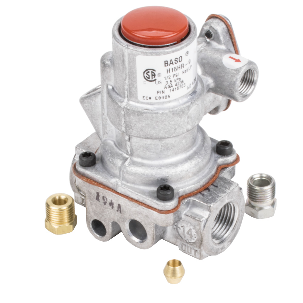 Natural Gas / Liquid Propane Gas Safety Valve - 3/8" Gas In / Out, 3/16 ...