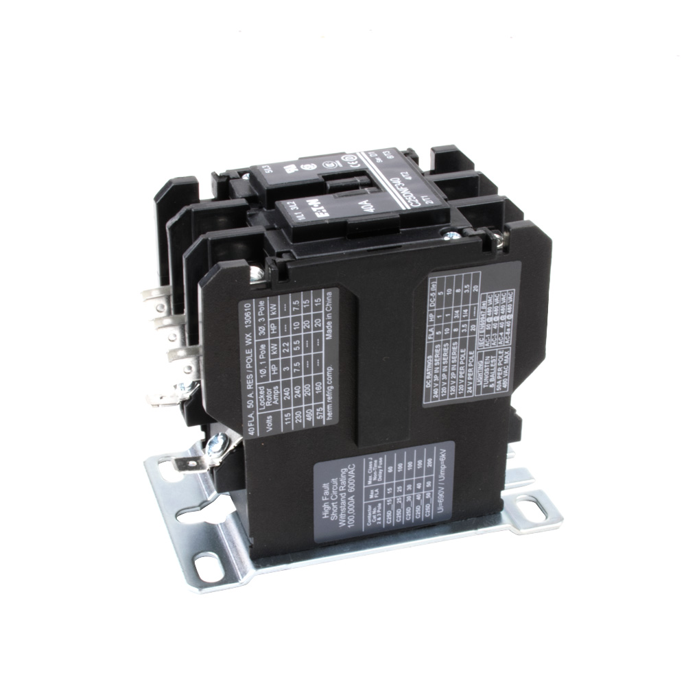 Replacement Non-Reversing Contactor - 40A, 208/240V, 3 Poles