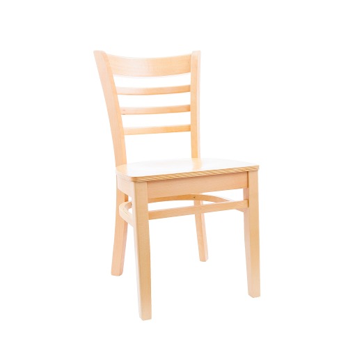 Lancaster Table & Seating Natural Finish Wooden Ladder Back Cafe Chair ...