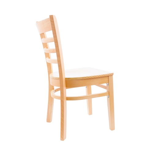 Lancaster Table & Seating Natural Finish Wooden Ladder Back Cafe Chair ...