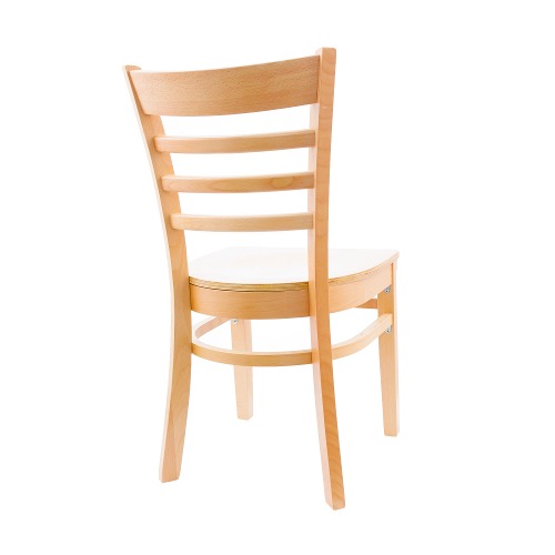 Lancaster Table & Seating Natural Finish Wooden Ladder Back Cafe Chair ...