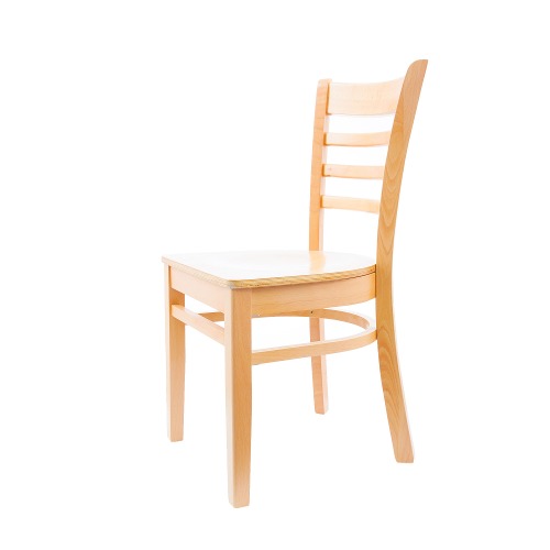 Lancaster Table & Seating Natural Finish Wooden Ladder Back Cafe Chair ...