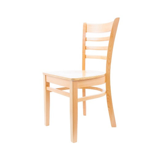 Lancaster Table & Seating Natural Finish Wooden Ladder Back Cafe Chair ...