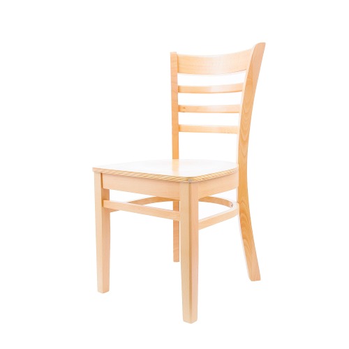 Lancaster Table & Seating Natural Finish Wooden Ladder Back Cafe Chair ...