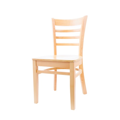 Lancaster Table & Seating Natural Finish Wooden Ladder Back Cafe Chair ...