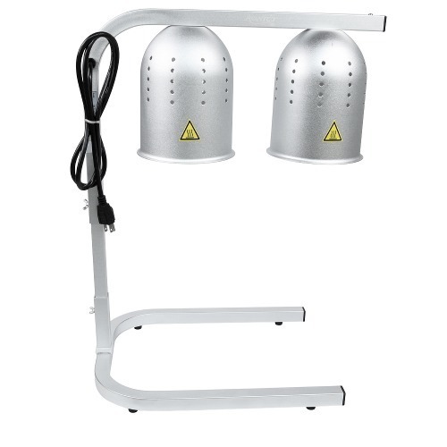 Avantco W62 Aluminum Free Standing Heat Lamp with 2 Bulbs - 120V, 500W