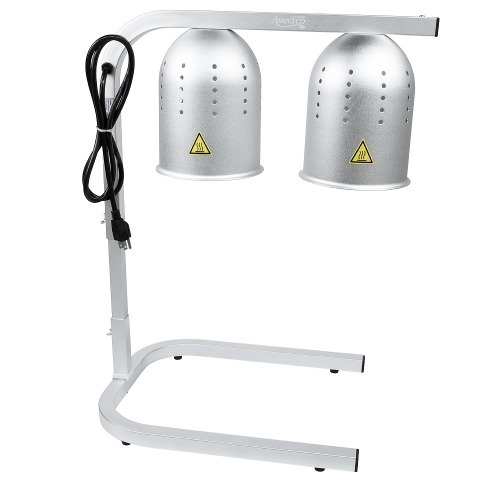 Avantco W62 Aluminum Free Standing Heat Lamp with 2 Bulbs - 120V, 500W