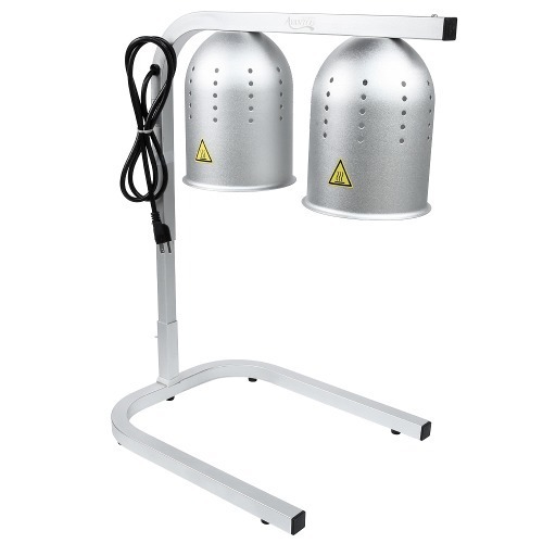 Avantco W62 Aluminum Free Standing Heat Lamp with 2 Bulbs - 120V, 500W