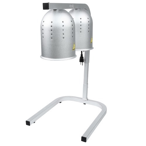 Avantco W62 Aluminum Free Standing Heat Lamp with 2 Bulbs - 120V, 500W