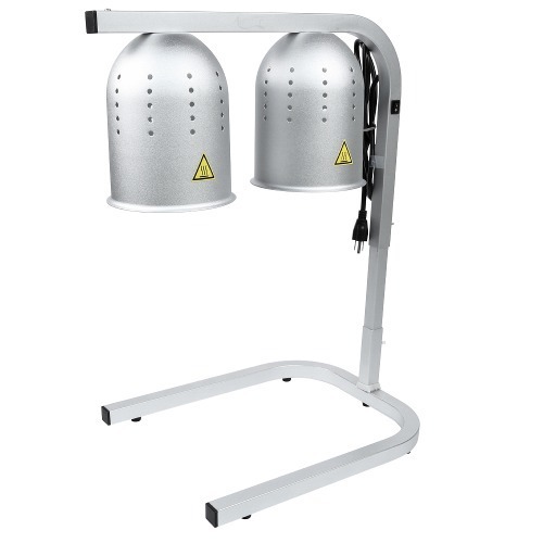 Avantco W62 Aluminum Free Standing Heat Lamp with 2 Bulbs - 120V, 500W