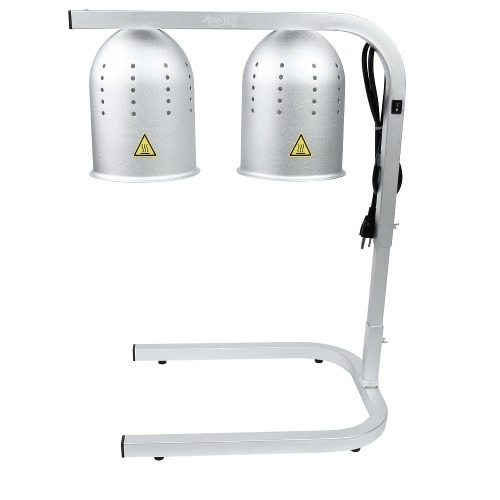 Avantco W62 Aluminum Free Standing Heat Lamp with 2 Bulbs - 120V, 500W