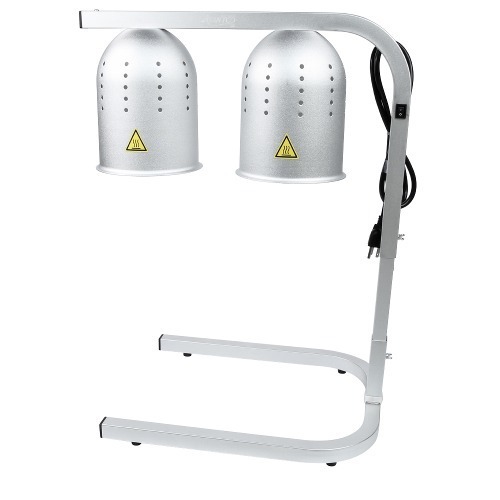 Avantco W62 Aluminum Free Standing Heat Lamp with 2 Bulbs - 120V, 500W