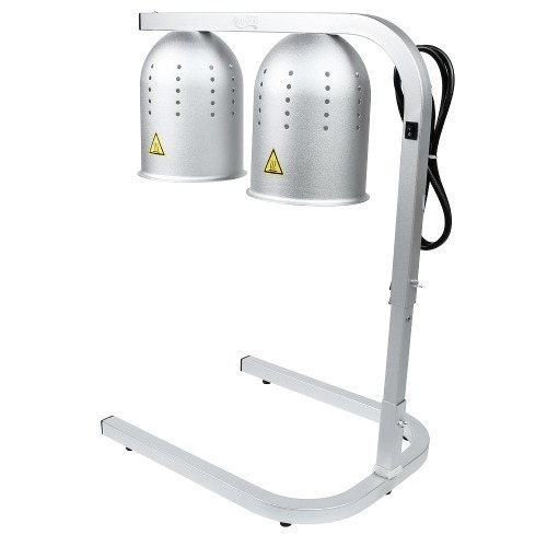 Avantco W62 Aluminum Free Standing Heat Lamp with 2 Bulbs - 120V, 500W