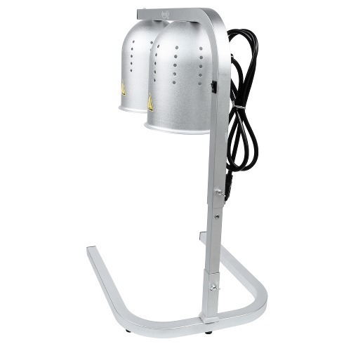 Avantco W62 Aluminum Free Standing Heat Lamp with 2 Bulbs - 120V, 500W