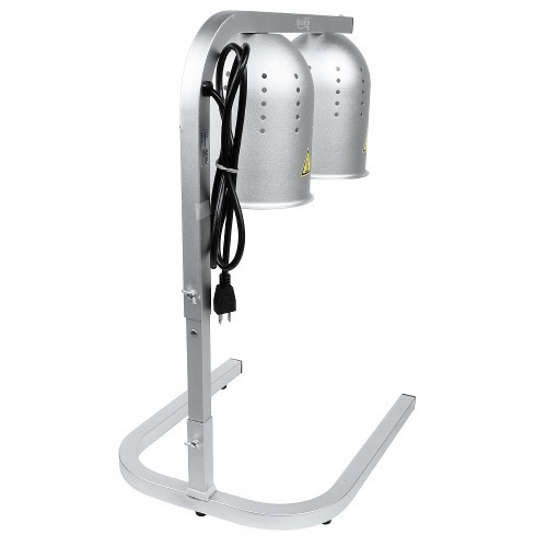 Avantco W62 Aluminum Free Standing Heat Lamp with 2 Bulbs - 120V, 500W