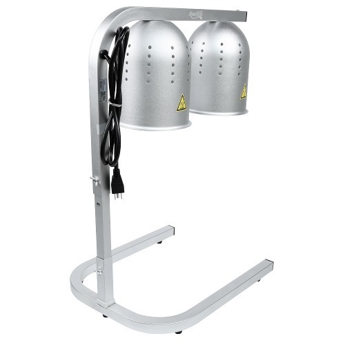 Avantco W62 Aluminum Free Standing Heat Lamp with 2 Bulbs - 120V, 500W