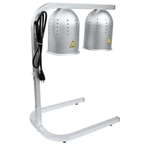 Avantco W62 Aluminum Free Standing Heat Lamp with 2 Bulbs - 120V, 500W