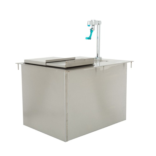 Regency Stainless Steel Water Station with Ice Bin - 21" x 18"