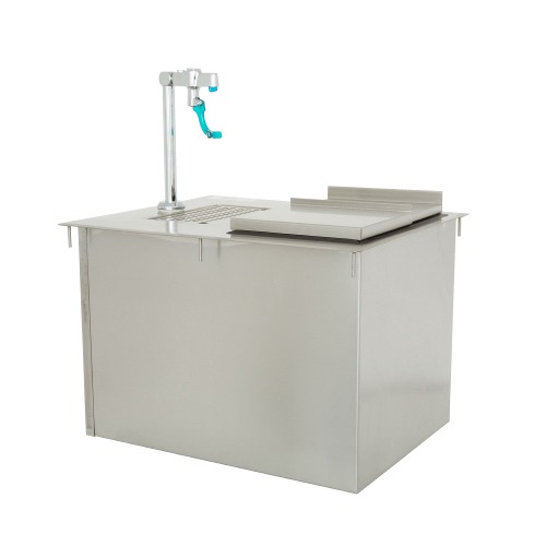 Regency Stainless Steel Water Station with Ice Bin - 21" x 18"