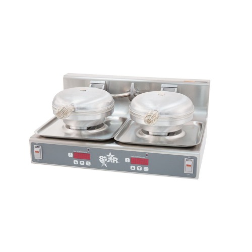 Star SWBD 120V Double Round Waffle Iron 7"