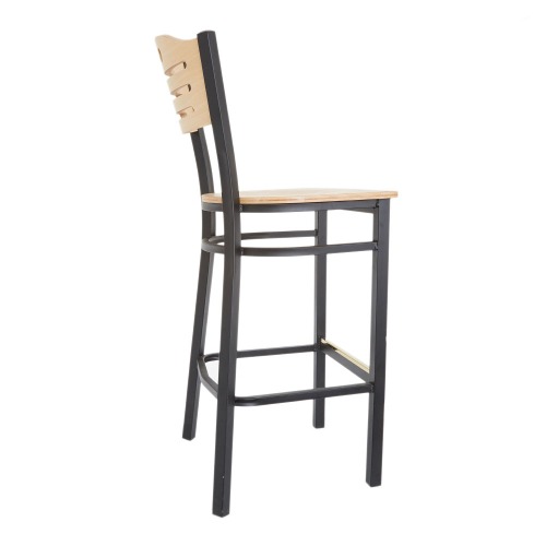 Lancaster Table & Seating Natural Finish Bar Height Bistro Chair ...