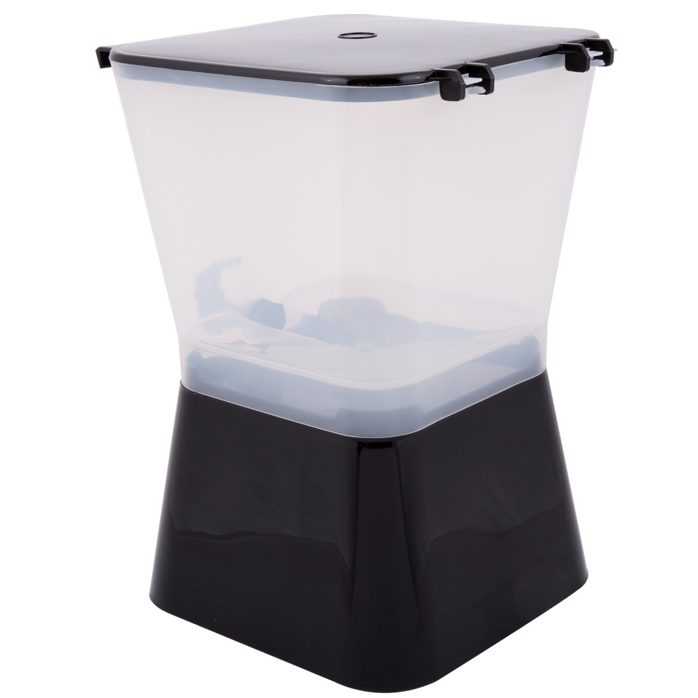 Tablecraft 953 3 Gallon Square Black Beverage / Juice Dispenser