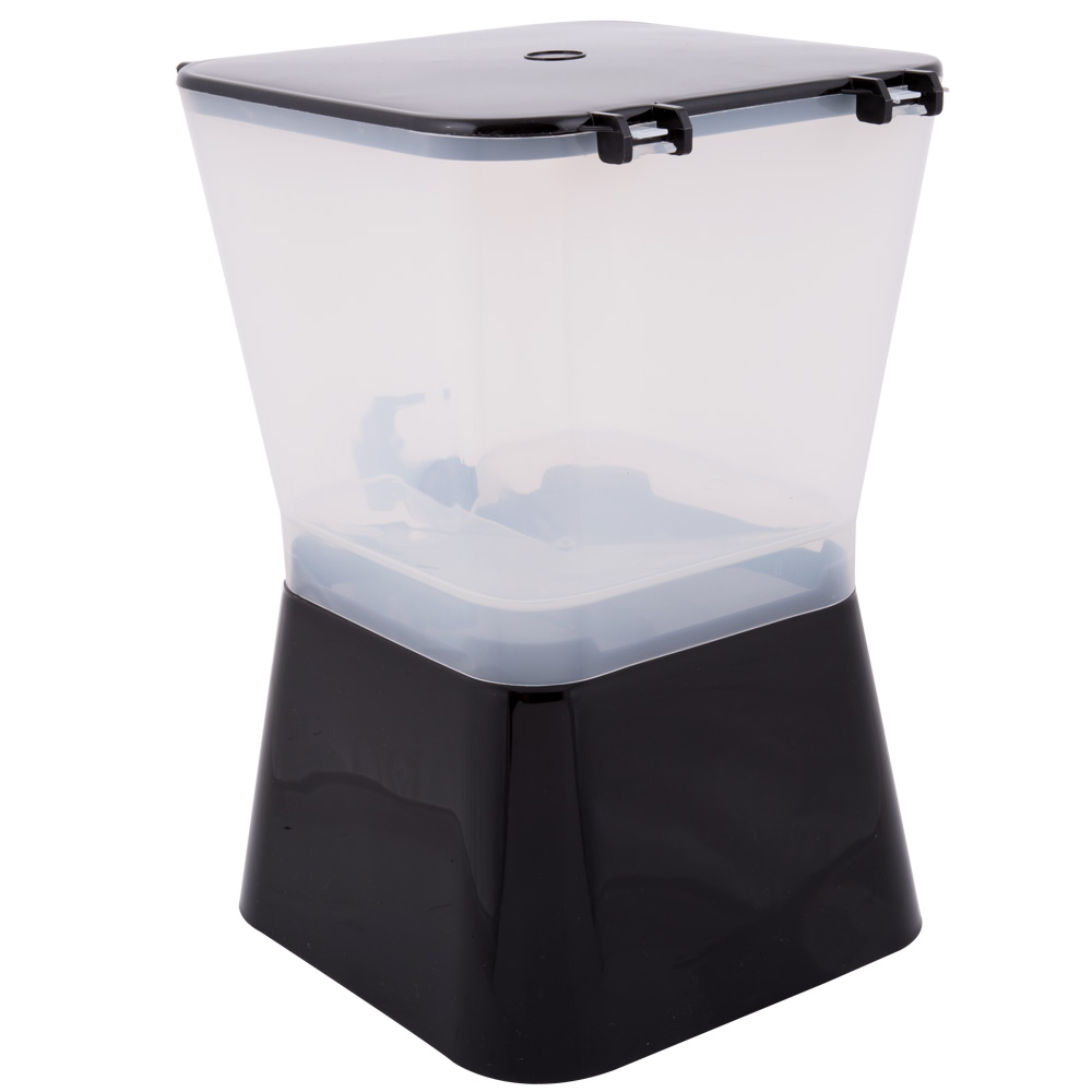 Tablecraft 953 3 Gallon Square Black Beverage / Juice Dispenser