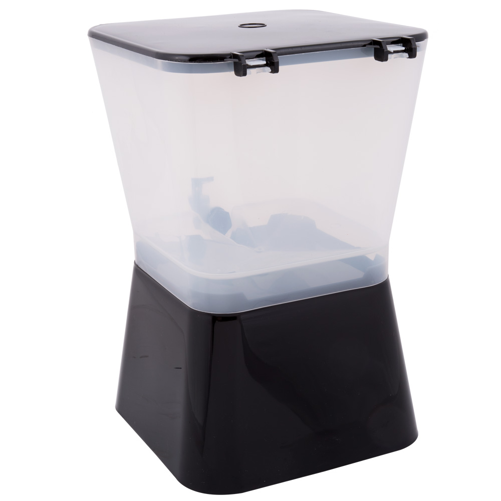 Tablecraft 953 3 Gallon Square Black Beverage / Juice Dispenser