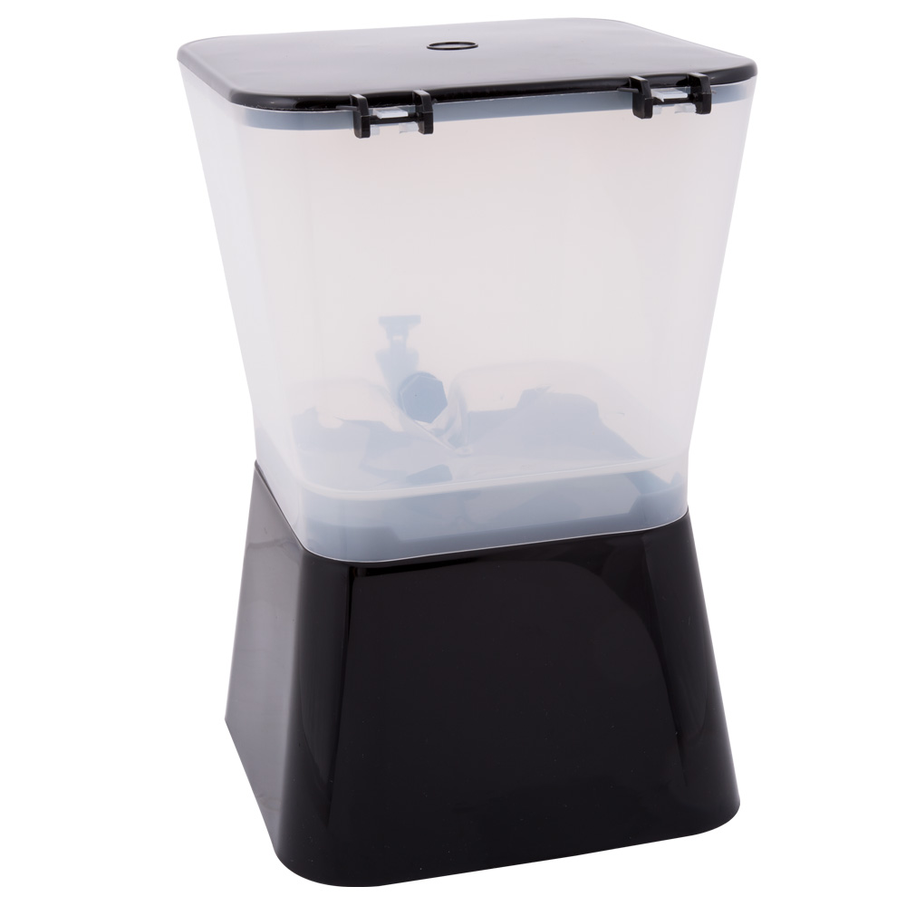 Tablecraft 953 3 Gallon Square Black Beverage / Juice Dispenser