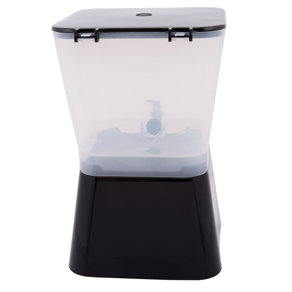 Tablecraft 953 3 Gallon Square Black Beverage / Juice Dispenser