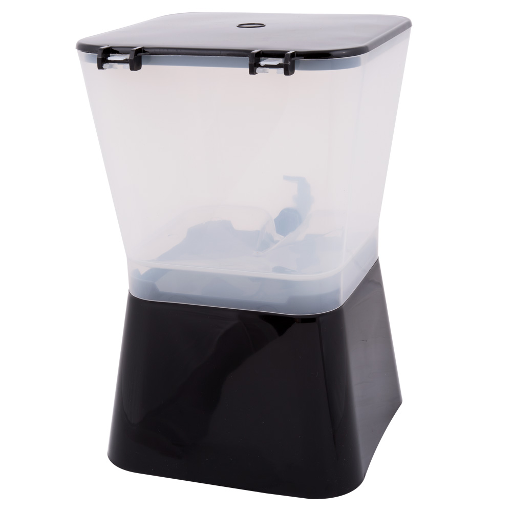 Tablecraft 953 3 Gallon Square Black Beverage / Juice Dispenser