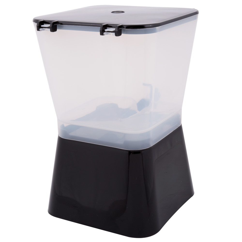 Tablecraft 953 3 Gallon Square Black Beverage / Juice Dispenser