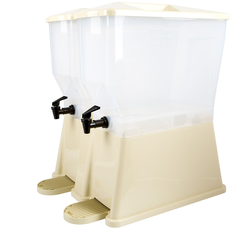 Tablecraft TW33DP Double 3 Gallon Slimline Beverage / Juice Dispenser ...