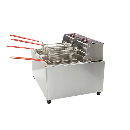 Cecilware EL2X25 Stainless Steel Electric Commercial Countertop Deep ...