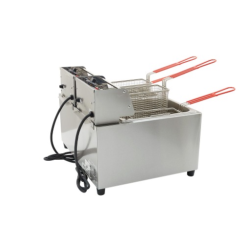 Cecilware EL2X25 Stainless Steel Electric Commercial Countertop Deep ...