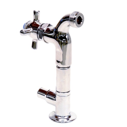 T&S B-0709-JJ Wall-Mount Self-Closing Hose Bib Faucet with Four Arm Handle