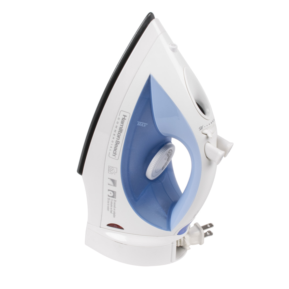 Hamilton Beach HIR400R White Midsize Non-stick Hospitality Iron, Steam ...