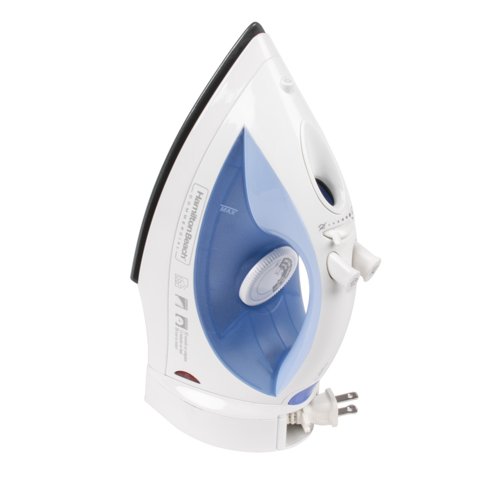 Hamilton Beach HIR400R White Midsize Non-stick Hospitality Iron, Steam ...