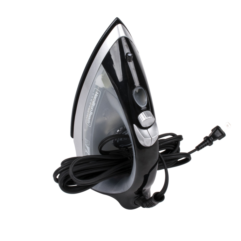 Hamilton Beach HIR200B Black Non-stick Hospitality Iron, Steam & Dry ...